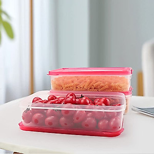 Tauno Easy Lock & Open Food Storage Containers, 4.0 Cup Food Prep Plastic Containers for organizing, Pantry & Kitchen Organization, BPA-Free Freezer Microwave Safe Food Containers, 6 Pack