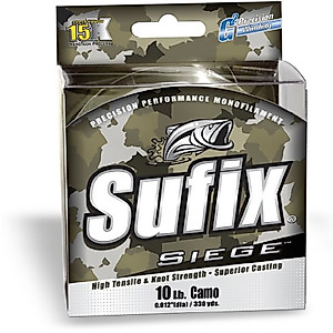 Sufix Siege 330-Yards Spool Size Fishing Line (Camo, 8-Pound)