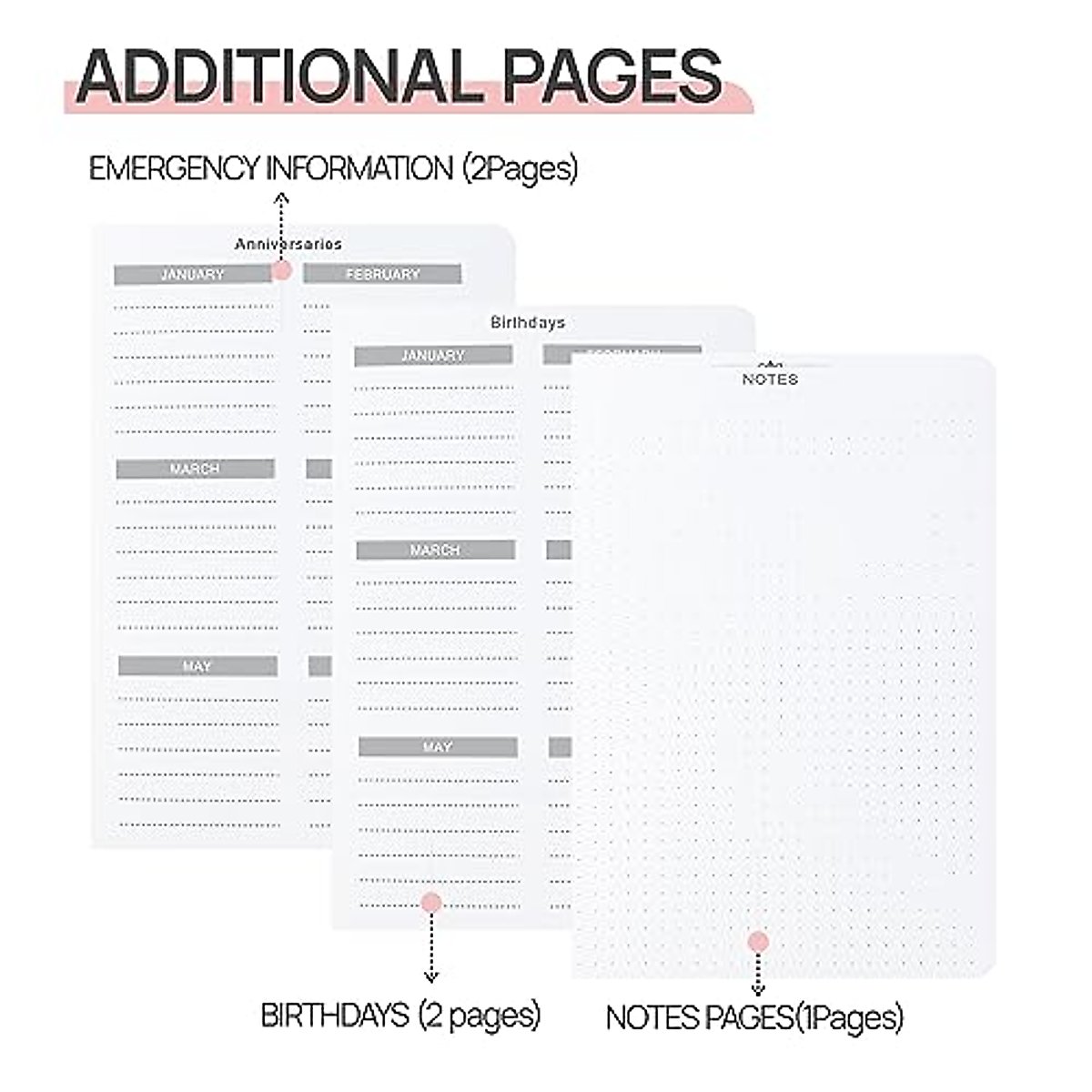 Stilip Password Book with Alphabetical Tabs - Upgraded Hardcover Password Keeper with PU,Perfect for Record Organize Your Passwords - Rose Gold