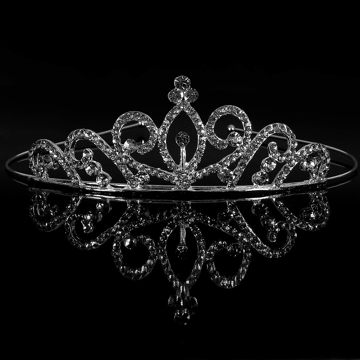 Hedume 6 Pack Girls Princess Crystal Tiara Crown, Rhinestone Princess Crown for Birthday Party, Wedding, Prom, Pageant