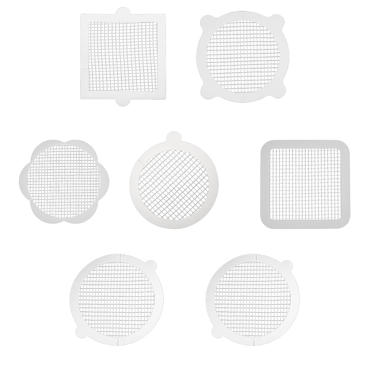 YS0911 10pcs Disposables Shower Drain Hair Catcher Mesh Stickers for Floor Drain Bathtub Bathroom Kitchen Filter Screen Stopper Round Drain Cover