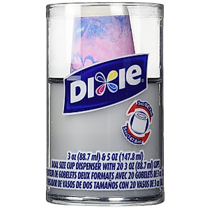 Dixie Dual Size Cup Dispenser with 20 Count 3 Ounce Cups - Designs May Vary