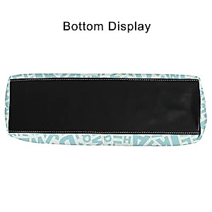 Fashion Tote Handbags Women's Soft Tote Shoulder Bag for Women Work Shopping Top Handle Satchel Bags, 15.8×4×15.4 inches,Blue Letters