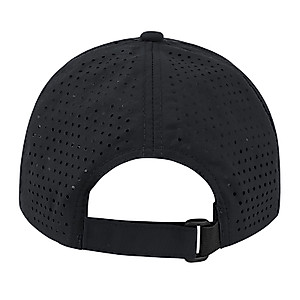 American Trends Caps for Men Women Adjustable Baseball Cap Waterproof Breathable Plain Cap Sports Golf Tennis Hats Caps Black M