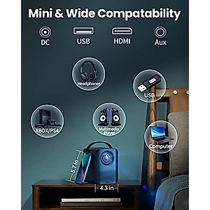 ETOE D2 Pro Projector with Carrying Bag