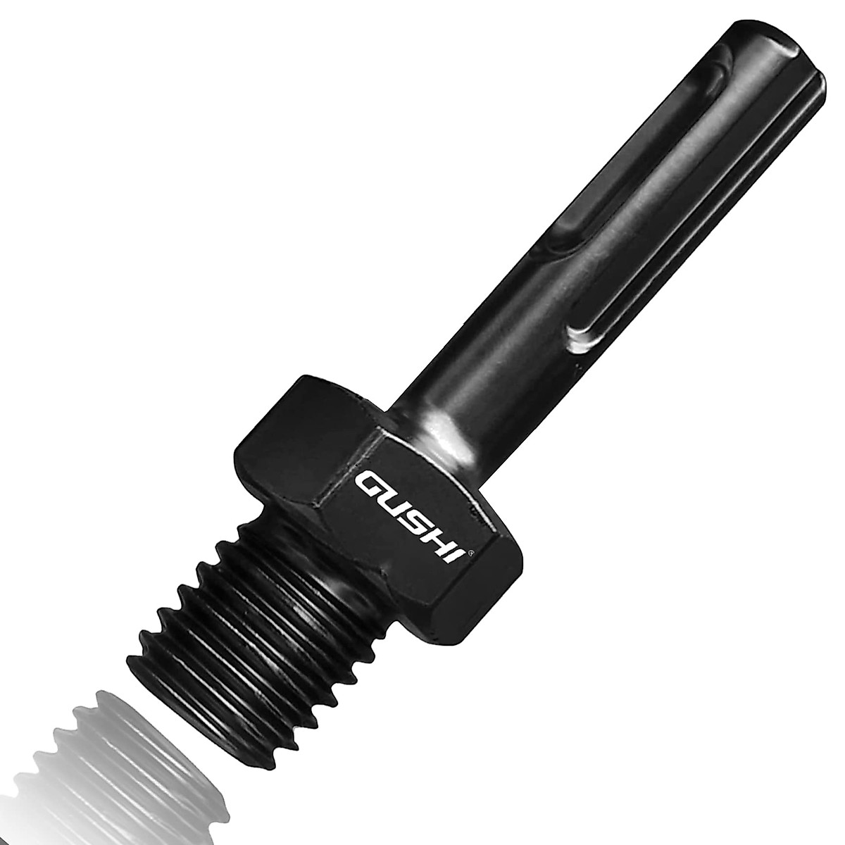 GUSHI Core Drill Bit Adapter 5/8"-11 UNC Thread Male to SDS Plus Shank for Hammer Drill