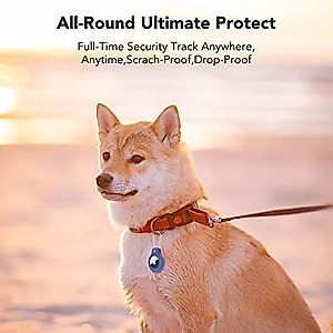 2 Pack AirTag Holders with Keychain - Secure Air Tag Cases and Key Rings for Keys, Luggage and More