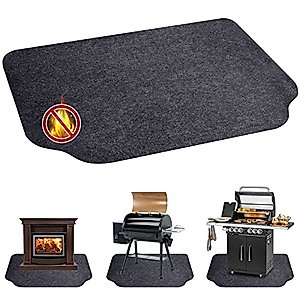 XSONHOO Under Grill Mat,36*48in Grill Mats for Outdoor Grill Deck Protector, Grill Mat for Fireplace, Plane Gas and Propane Burner, and Absorbent Oil, Waterproof, Reusable