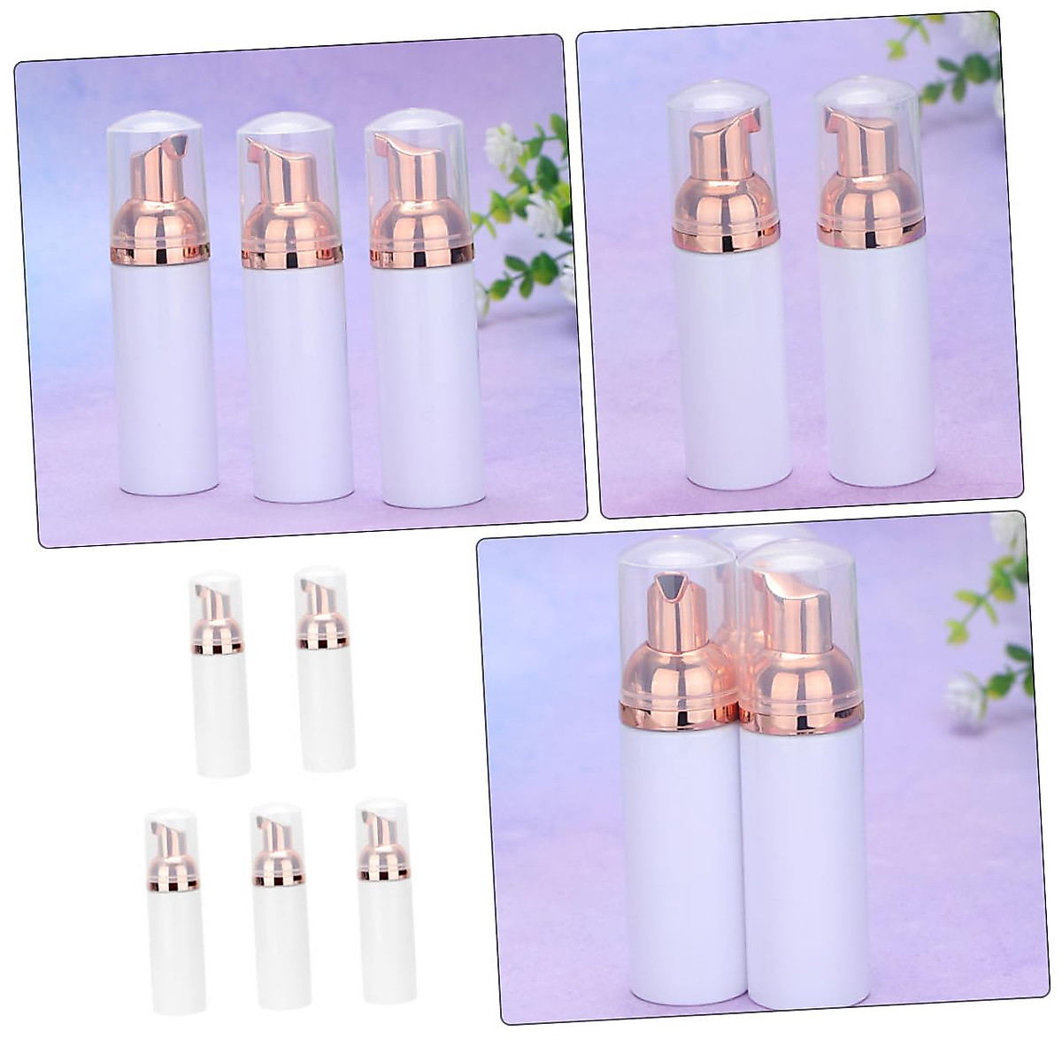 FOMIYES 15 pcs Mousse Sparkling Bottle Travel soap Dispenser Human Kids foamingsoap Holder Tray foaming soap Dispenser Bowl jar Machine Travel Hand soap foaming Shopkeeper Filling Plastic