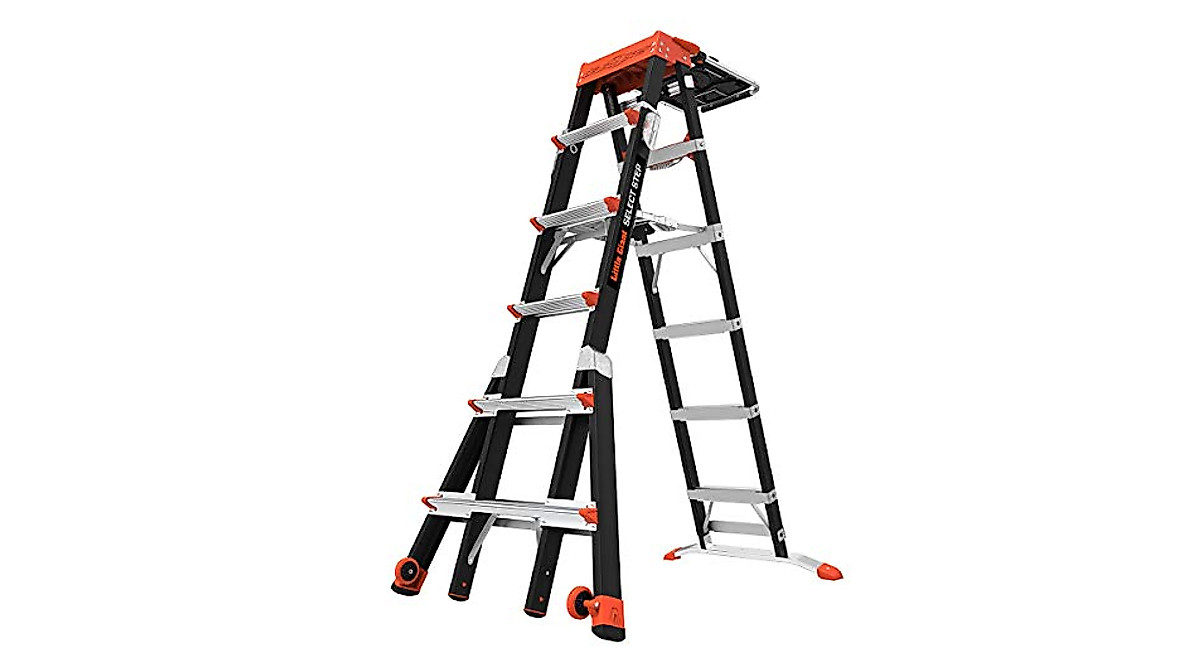 Little Giant Select Step 6-10 ft Fiberglass Ladder | Adjustable & Safe