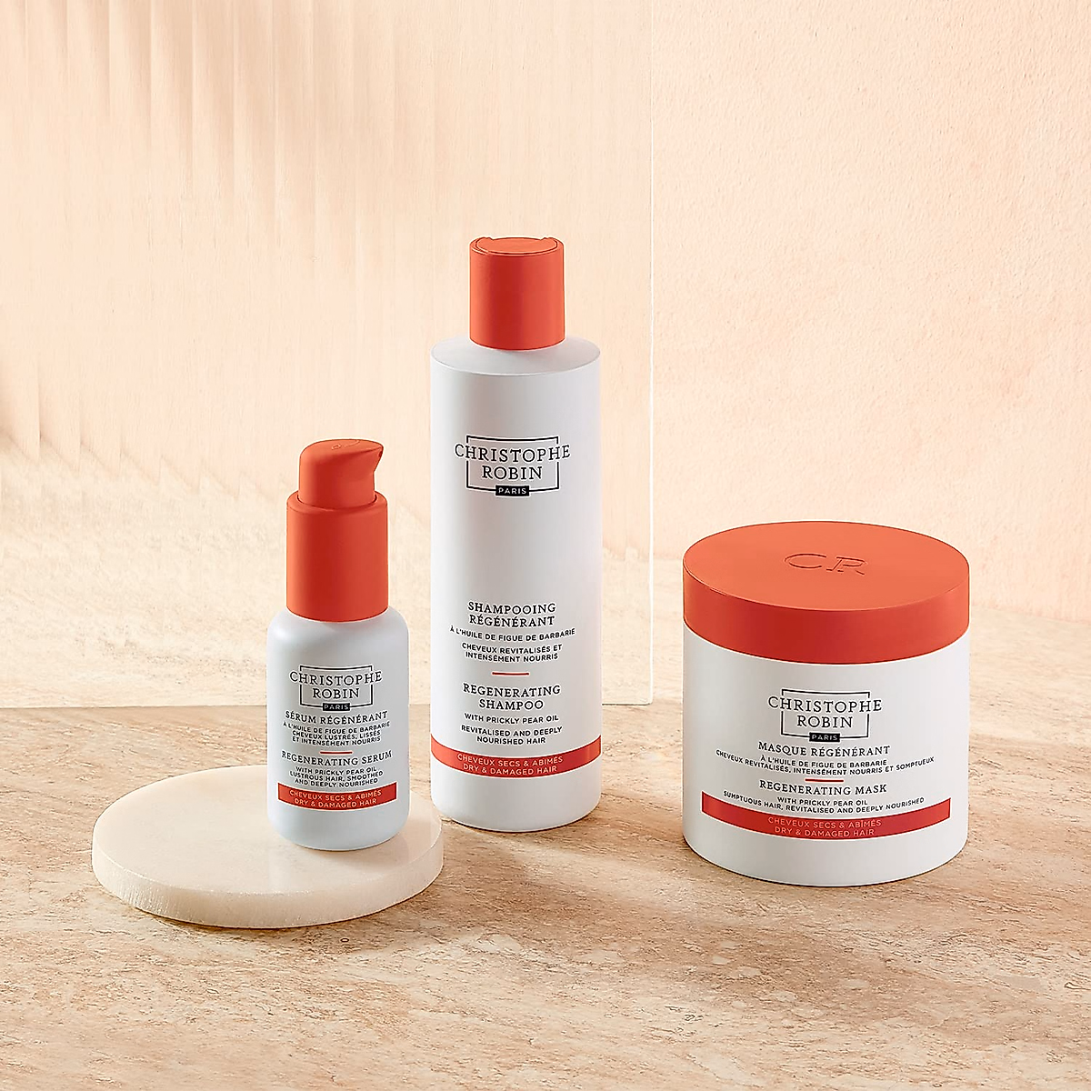 Christophe Robin Regenerating Shampoo With Prickly Pear Oil for Dry, Damaged and Chemically Treated Hair 8.4 fl. Oz