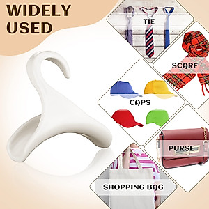 Yalikop Purse Hanger Hook Acrylic Bag Hanger Handbag Tote Bag Rack Holder Closet Organizer Storage for Backpacks Satchels Purses Handbags Tote Holder(White,6 Pieces)