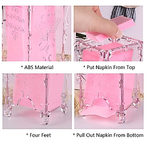 STZPRONAIL Butterfly Cotton Box Nail Storage Clear Pink Acylic Nail Wipes Cotton Pad Container Makeup Manicure Organizer Holder Nail Toos Special Box for Nail Enhancement Storage
