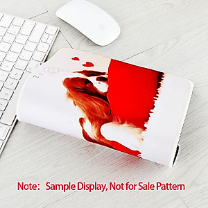 Wugao 2025 Calendar Mouse Pad with US,Cat Fish Table Mouse Pad with Stitched Edges