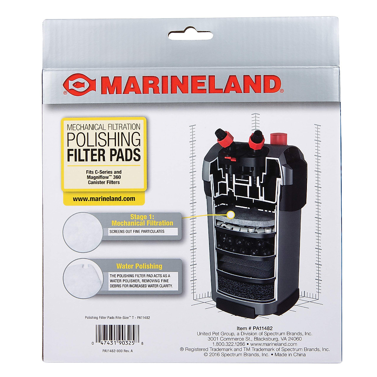 MarineLand Polishing Filter Pads, Mechanical Filtration for Canister Filters