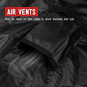 Hengme Outdoor Fireplace Cover for Fire Sense 01471 Fire Pit,Durable Waterproof and Uv-Resistant Patio Outdoor Fireplace with Drawstring Cord All Season Protection