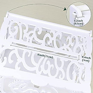 OurWarm DIY White Wedding Card Box with Lock and String Lights, PVC Hollow Card Box Graduation Card Box Perfect for Wedding Reception Anniversary, Baby Showers, Birthdays, Bridal or Baby Showers