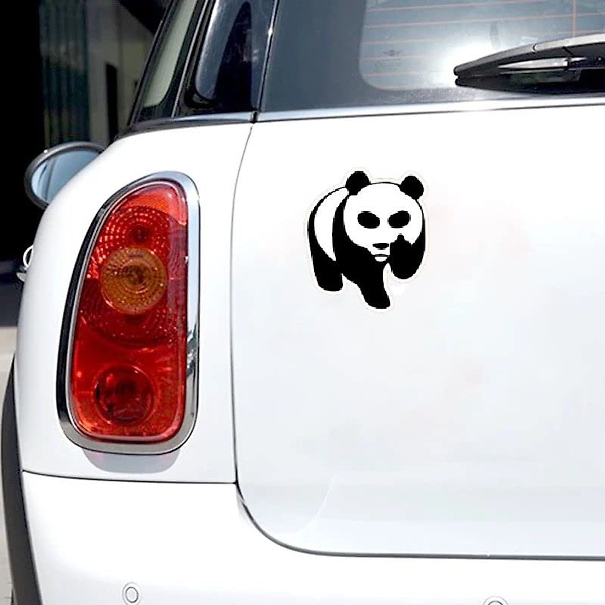 MAKTEM Panda Vinyl Sticker Black and White JDM Trendy Cartoon Sticker for car, Kawaii Custom Panda with Sarcasm Prank Adult Humor Car Accesories, 6 x 6 inch
