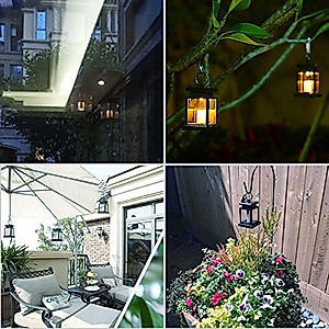 Patio Umbrella Lights - ANDEFINE Outdoor LED Solar Lanterns Waterproof Candle Lamps Decorated in Garden Porch Lawn (Yellow Light, Pack of 1)