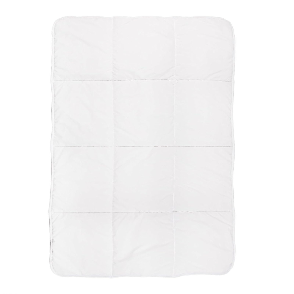 Tadpoles Quilted Toddler Comforter | 40" x 60" | Made of 100% Microfiber Polyester (Shell) & 200 GSM Fiberfill | Soft, Breathable & Durable | Ideal for Toddlers (12-48 Months) | Box Pattern in White