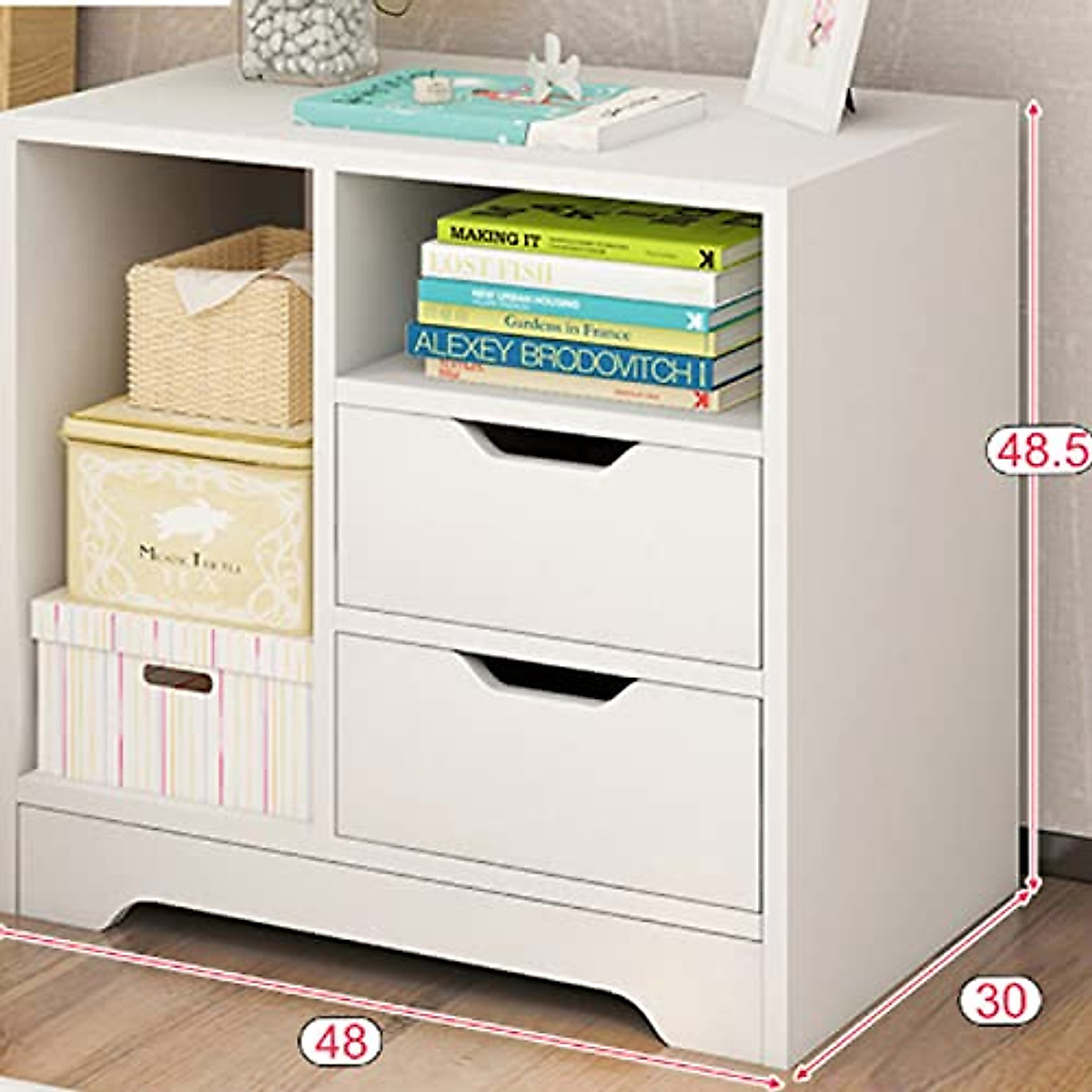 HIGOH Bedside Table Single Drawer Bedroom Bedside Table Bedside Table Modern Living Room Bedroom Locker Home Furniture