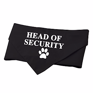 1 Piece Head of Security Dog Bandana Pregnancy Announcement Dog Parent Gift Baby Security Dog Bandana (Head of Security Black)