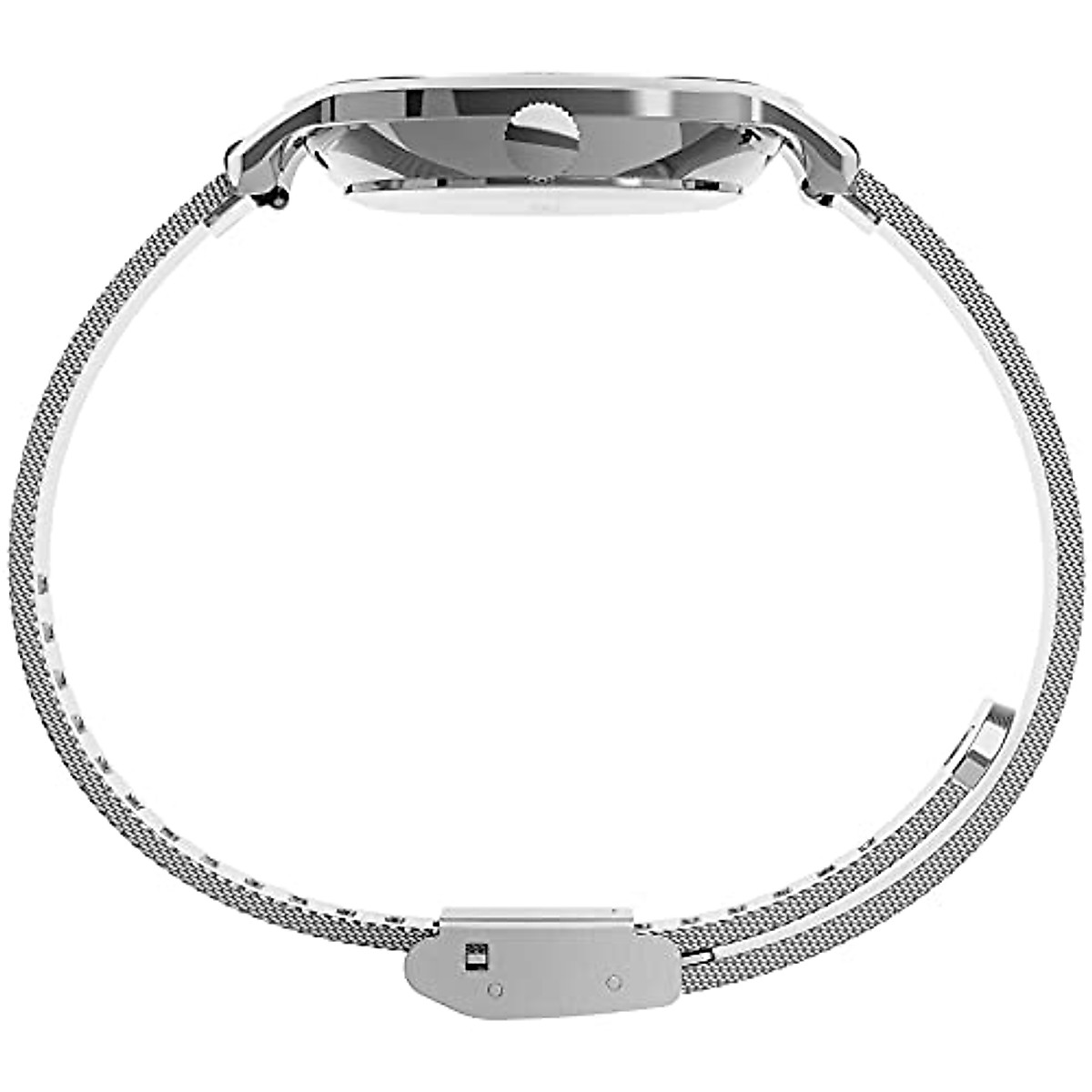 Timex Women's Transcend 31mm Watch – Silver-Tone Case Silver-Tone Dial with Multicolored Stones & Stainless Steel Mesh Bracelet