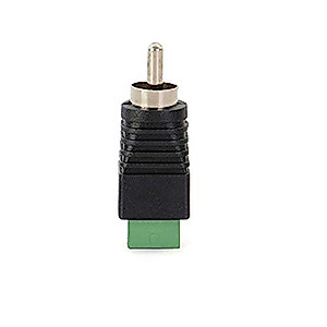 AILTECK Phono RCA Male Plug to AV Screw Terminal Audio Video Connector Speaker Wire to RCA Adapter(2-Pack)