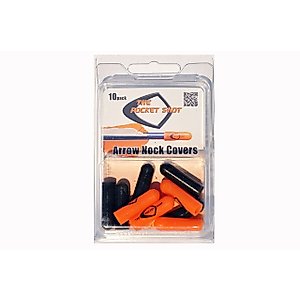 The Pocket Shot Arrow Nock Covers (Qty 10) for Use with Arrow Kit and Red Pouch -Silicone