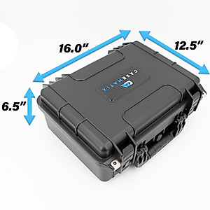 CASEMATIX Graded Card Case Pro Edition Compatible with 100 BGS PSA Graded Sports Trading Cards, IPX7 Waterproof Graded Slab Trading Card Box with Precision Cut Graded Card Storage Box Foam Dividers