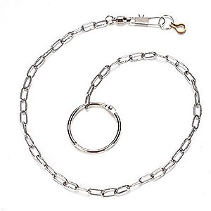 ViaGasaFamido Bird Leash, Stainless Steel Bird Foot Chain with Ring Parrot Ankle Foot Ring Anti-bite Outdoor Flying Training Rope(Grey Parrot)