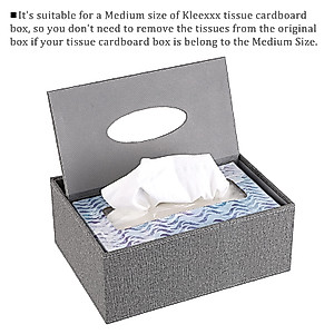Sumnacon Linen Rectangular Tissue Box Cover - Multifunctional Tissue Box Holder with Remote Control Box, Decorative Tissue Box Remote Organizer for Home Office Car Restaurant, Grey