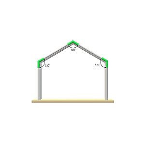 G GOODSZONE Canopy Fittings Kit Carport Frame Connectors Set Heavy Duty 1-3/8 Inch ID Galvanized Steel for 6, 8,10 Legs, without Poles (10 Legs)