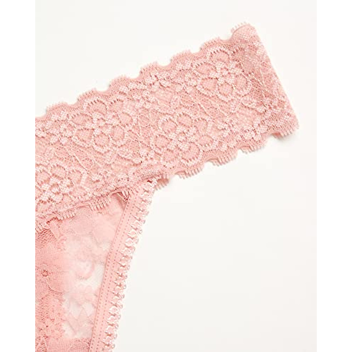 Jessica Simpson Women's Underwear - 5 Pack Stretch Microfiber Lace Thong Panties (S-XL), Size Medium, Black/Black/Animal Blush/Rose/Floral Rose