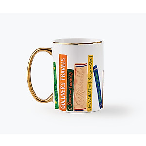 RIFLE PAPER CO. Book Club Mug, for Everyday Use and Gatherings with Unique Designs, for Friends and Family Anytime of the Year, Coffee Tea Enthusiasts and more