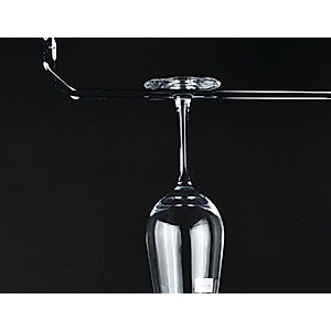 Happy Lifestyles Stainless Steel 1/2/3 Rails Cabinet Wine Glasses Rack 20" 2 rows