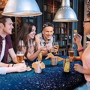 2 Pack Space Tablecloth, Plastic Galaxy Table Cloth All Printed Starry Sky, Waterproof Oil Proof Galaxy Party Tablecloth Star Tablecloth (54'' x 108'')