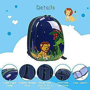 HONEY JOY Kids Luggage, 12" Toddler Backpack & 16" Travel Suitcase with Wheels, Lightweight Toddler Girls Suitcase, Durable ABS Hardshell, 2Pcs Carry On Luggage Set for Boys Girls(Elephant)