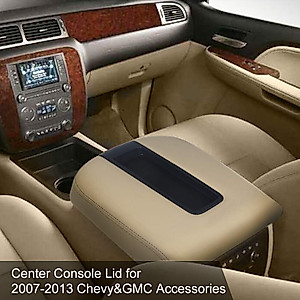 VANJING Compatible with Center Console Lid Armrest Kit Cover Chevy GMC Avalanche Silverado Tahoe Suburban Yukon Yukon XL Sierra 2007-2013 Replaces 15217111 15941534