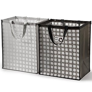 Lily queen Recycle Bin Bags for Kitchen Home Trash Cans Sorting Bins 12 Gallon Set of 2