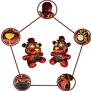 FNAF 20cm Toy Red Freddy Plushie and Keychain (Limited Edition) in Stock US, Security Breach Freddy Plush Toy Soft