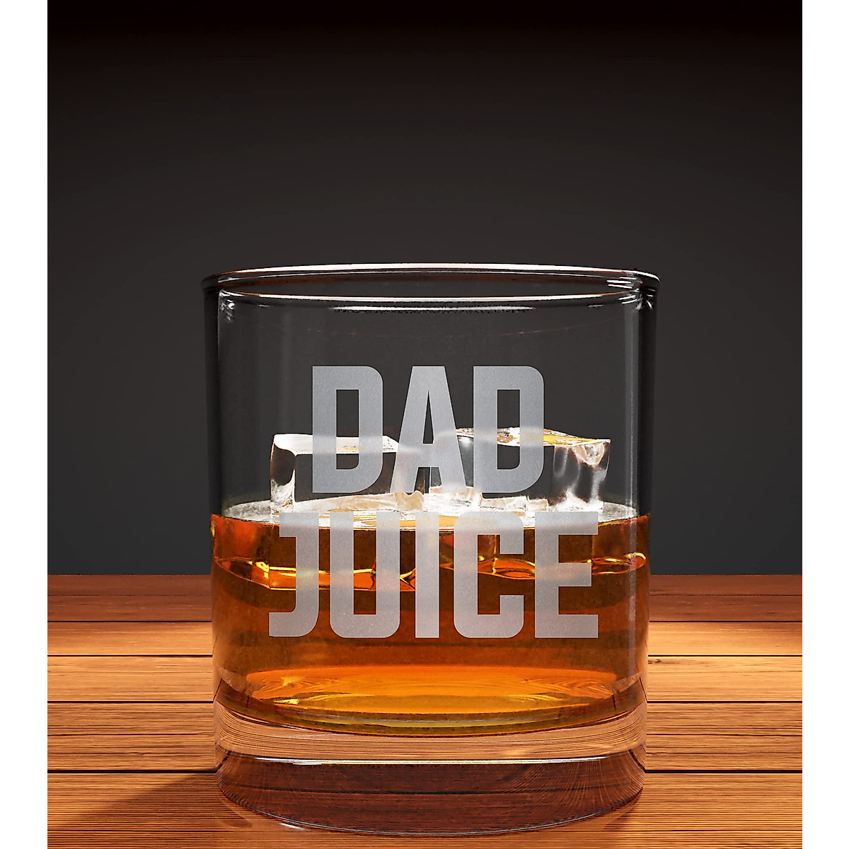 DAD JUICE Custom Personalized Whiskey Glass - Funny Gift for Dad Uncle Grandpa From Father's Day Gift