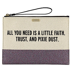 Peter Pan ''All You Need is a Little Faith, Trust, and Pixie Dust'' Canvas Glitter Clutch by kate spade new york