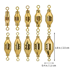 BESPORTBLE 10pcs Accessories Practical Sinker Swivels Design Sinkers Catching with Rings Deep Drop Copper Sinkers