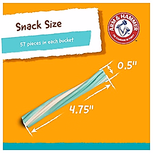 Arm & Hammer for Pets Twisters Fresh Breath Dental Treats for Dogs, Value Pack, 57 Pieces | Dental Dog Chews Fight Bad Doggie Breath, Plaque & Tartar Without Brushing