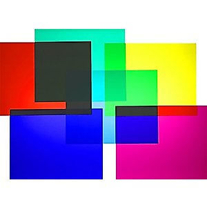 Rainbow Symphony Color Filters - Color Filter Set Consists of six 8" X 10" Sheets - Includes Bonus Sheet of 13,500 Line/Inch Diffraction Grating