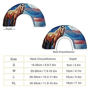 Horse Bald Eagle American Flag Comfortable Dog Cone Cat Collar Adjustable Prevent from Licking Wounds XL