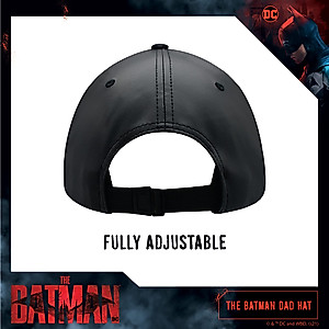 DC Comics The Batman Dad Hat, Armor Design Adult Baseball Cap with Flat Brim, Black, One Size