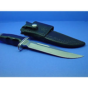 Buck 119 Cross Draw Knife Sheath. This Sheath Is Made Out of 8 Ounce Leather the Leather Is Very Soft Durable and Pliable You Will Not Need to Line Your Sheath for Your Finer Knives. The Leather Is Dyed Black with Border Tooling. The Sheath Can Be Worn on