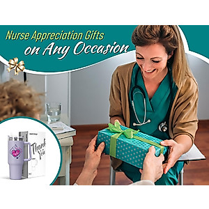 DLOCCOLD Nurse Appreciation 40oz Tumbler, Purple - Nursing Week Gift for Women